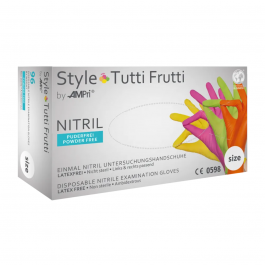 Cimdi Nitrila Style TuttiFrutti, dzelteni, oranži, ābolzaļi, fuksiju ...